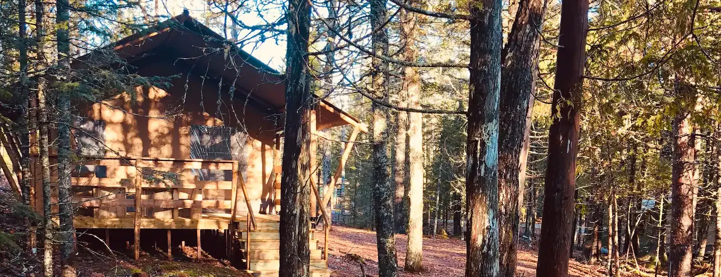 Glampground | Woods of Eden Glampground in Bar Harbor, Maine